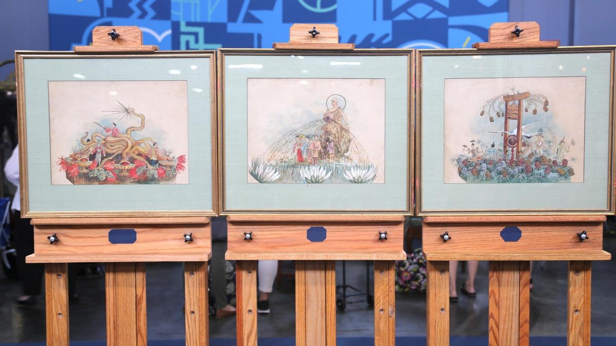 Appraisal: 1892 Mardi Gras Comus Krewe Float Watercolors | Antiques ...