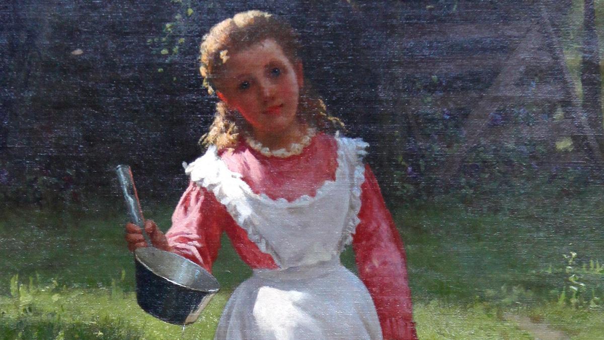 Appraisal: 1876 John George Brown Oil Painting | Antiques Roadshow ...