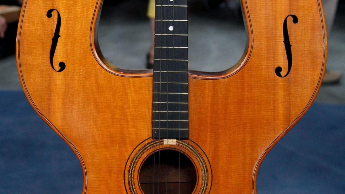 Appraisal: 1898 F. Gaulke Lyre Guitar | Antiques Roadshow | THIRTEEN ...