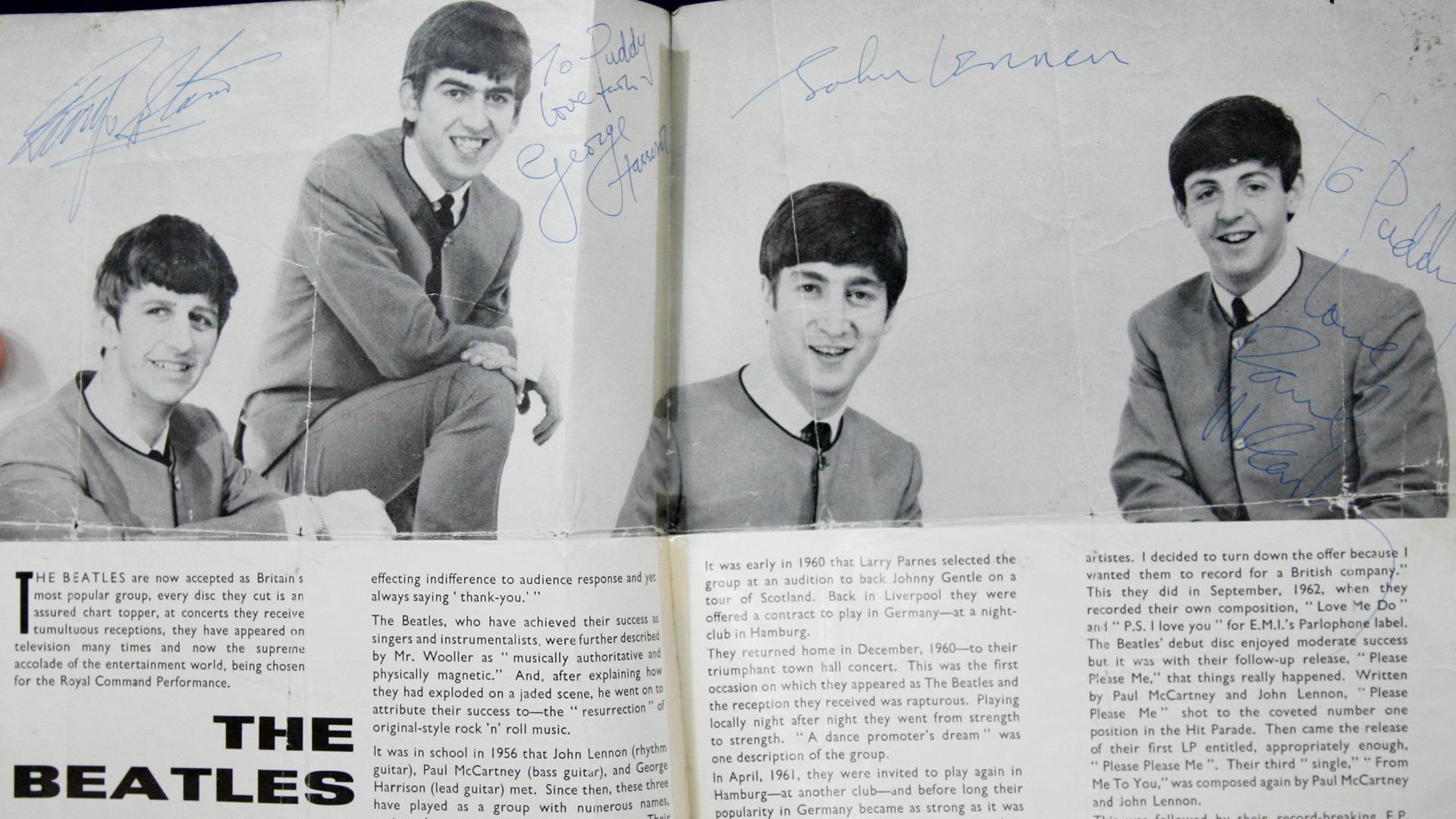 Appraisal: Signed Beatles Program, ca. 1963 | Antiques Roadshow ...