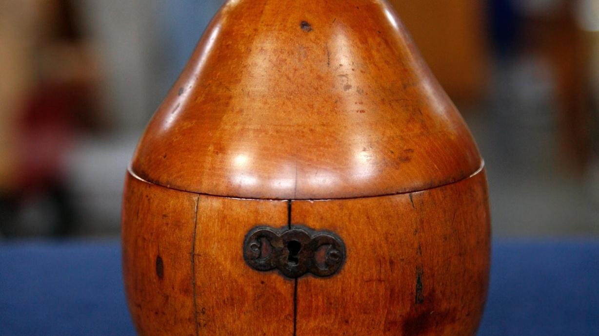 Appraisal: English Pear-Form Tea Caddy, ca. 1810 | Watch on PBS Wisconsin