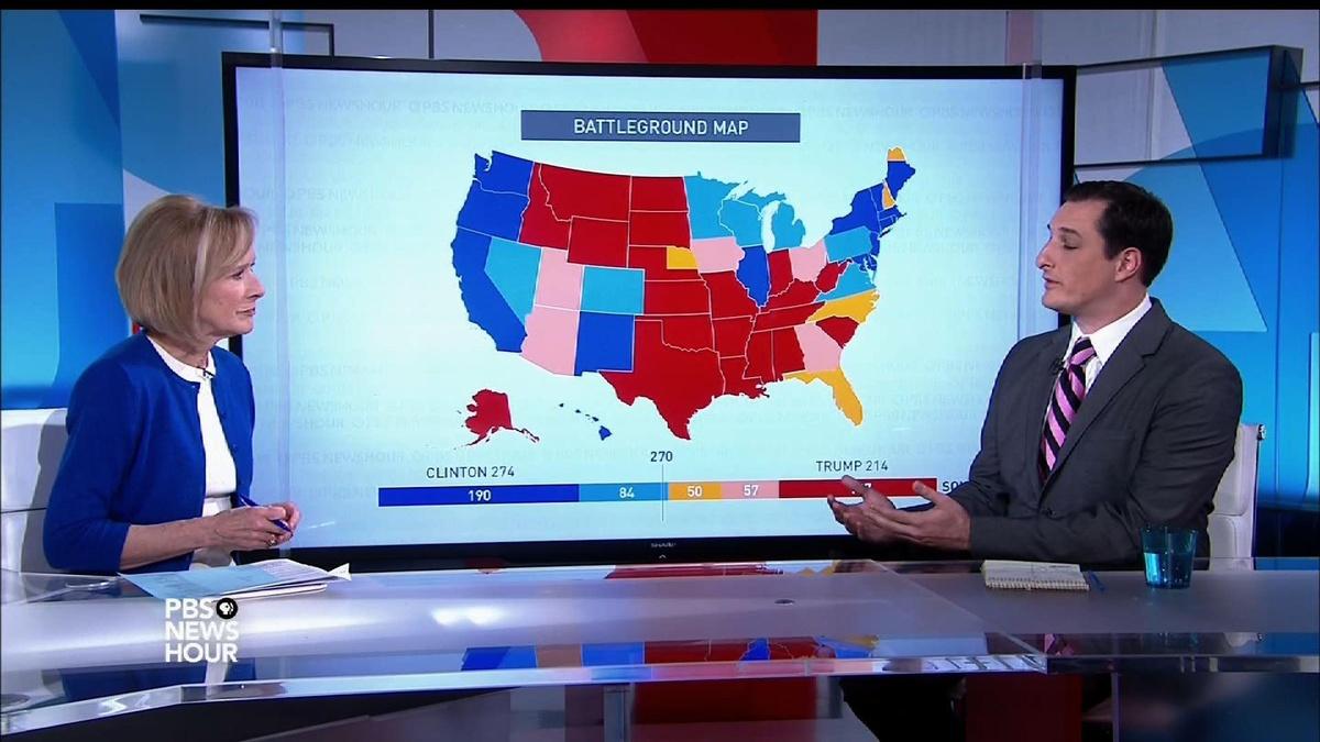 Battleground map shows how Clinton and Trump could win | PBS NewsHour ...
