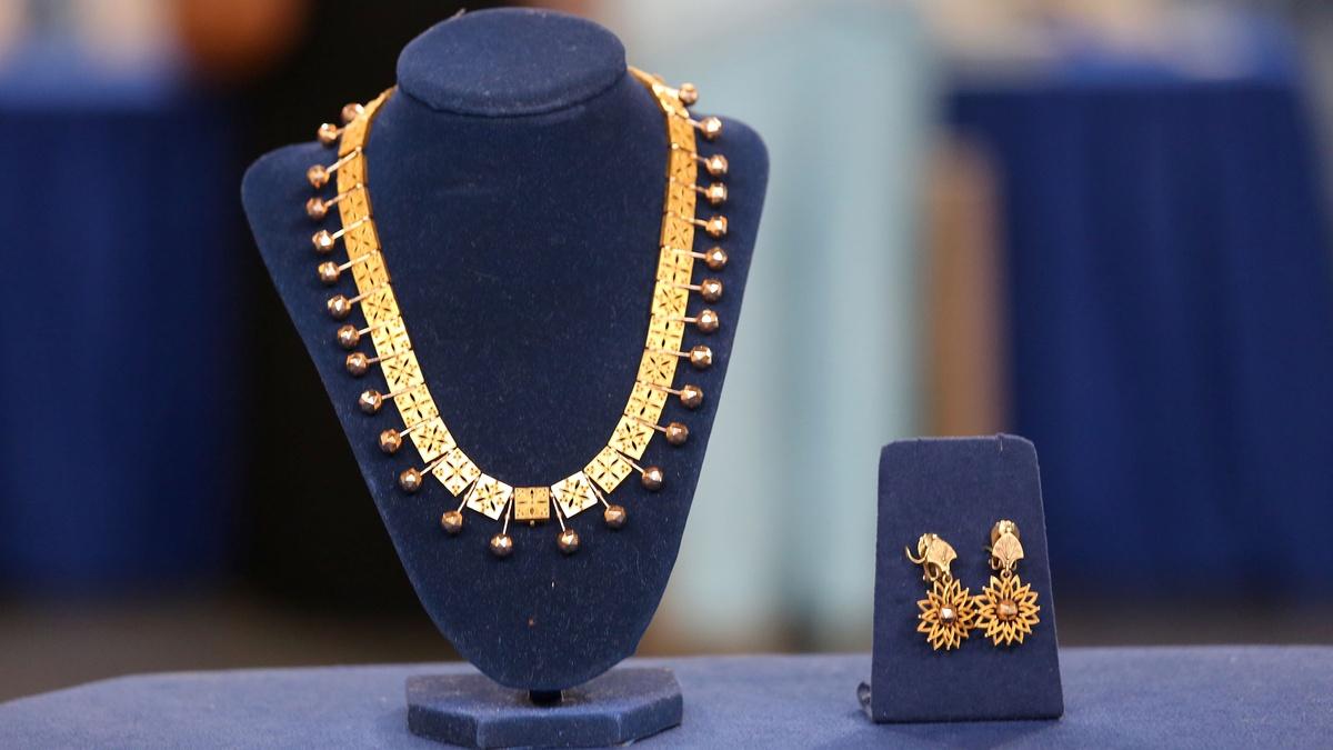 Appraisal: Victorian Gold Necklace & Earrings, ca. 1870 | Antiques ...