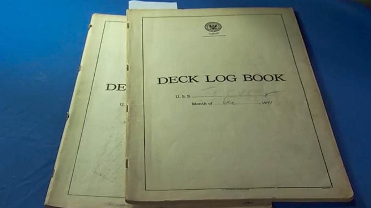 Appraisal: 1941 USS Trever Deck Logs | Watch on PBS Wisconsin