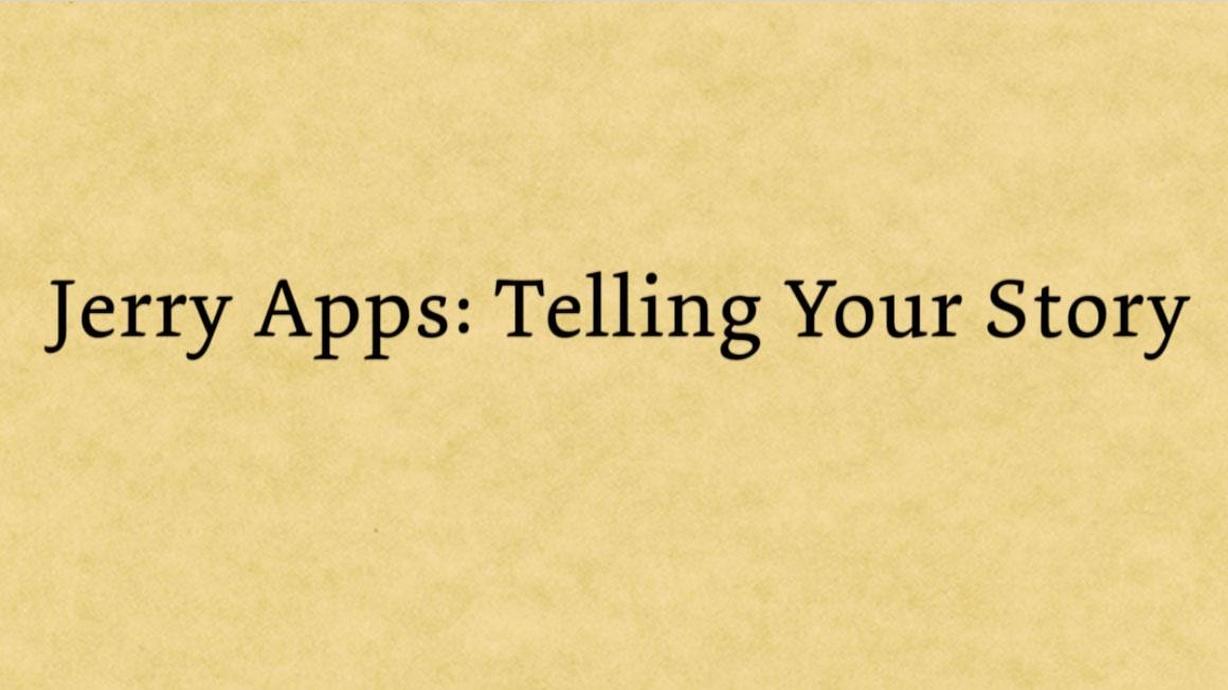 Jerry Apps: Telling Your Story | Watch on PBS Wisconsin