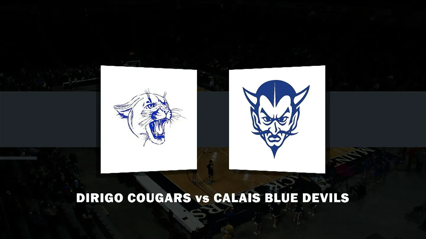 Maine High School Basketball Tournament | Dirigo Cougars vs Calais Blue ...