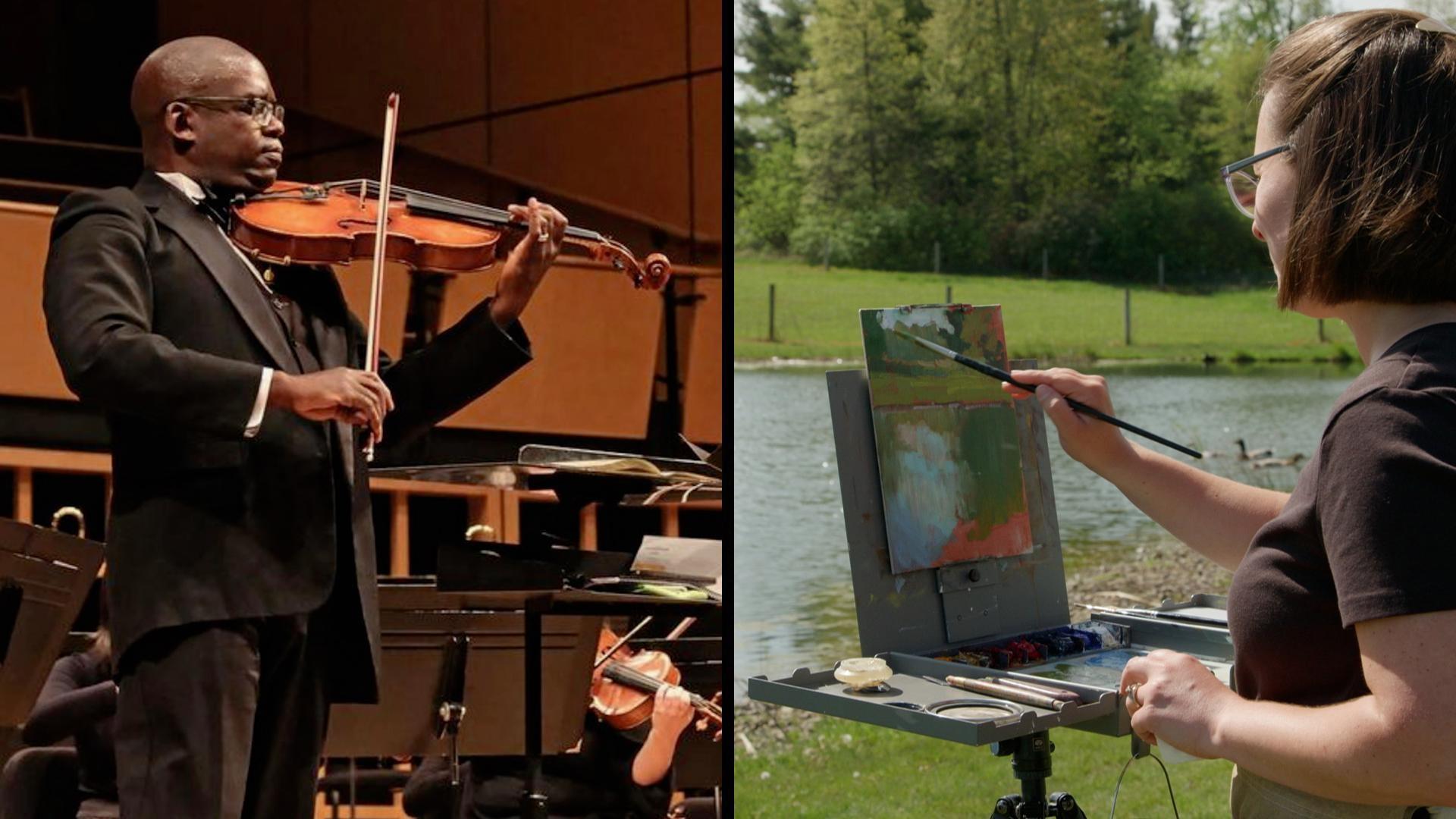 Plein Air Painter Rachel Dowd & Violist Derek Reeves | arts IN focus ...