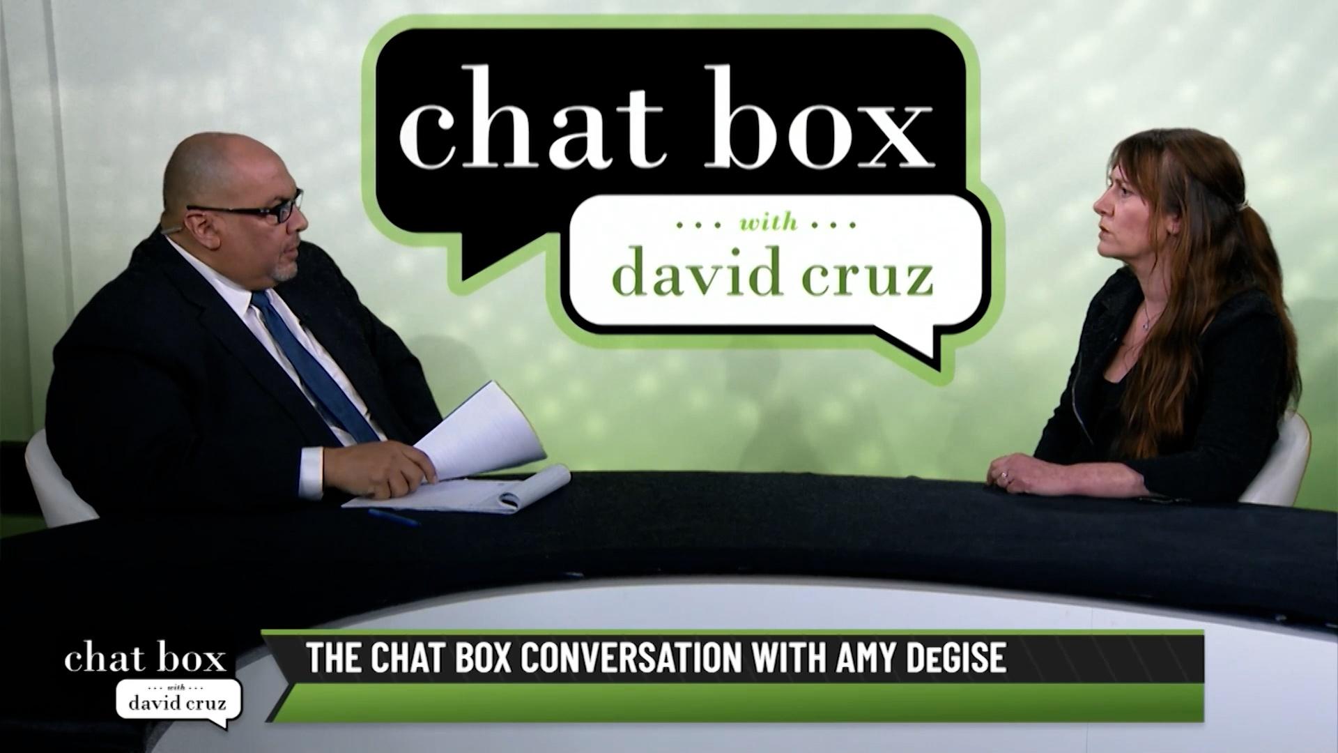 The Chat Box Conversation with Amy DeGise | Chat Box with David Cruz ...