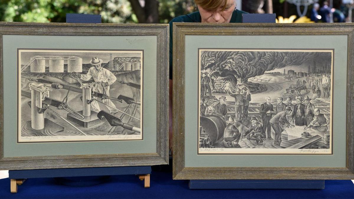 Appraisal: 1940 & 1941 Alexandre Hogue Lithographs | Antiques Roadshow ...
