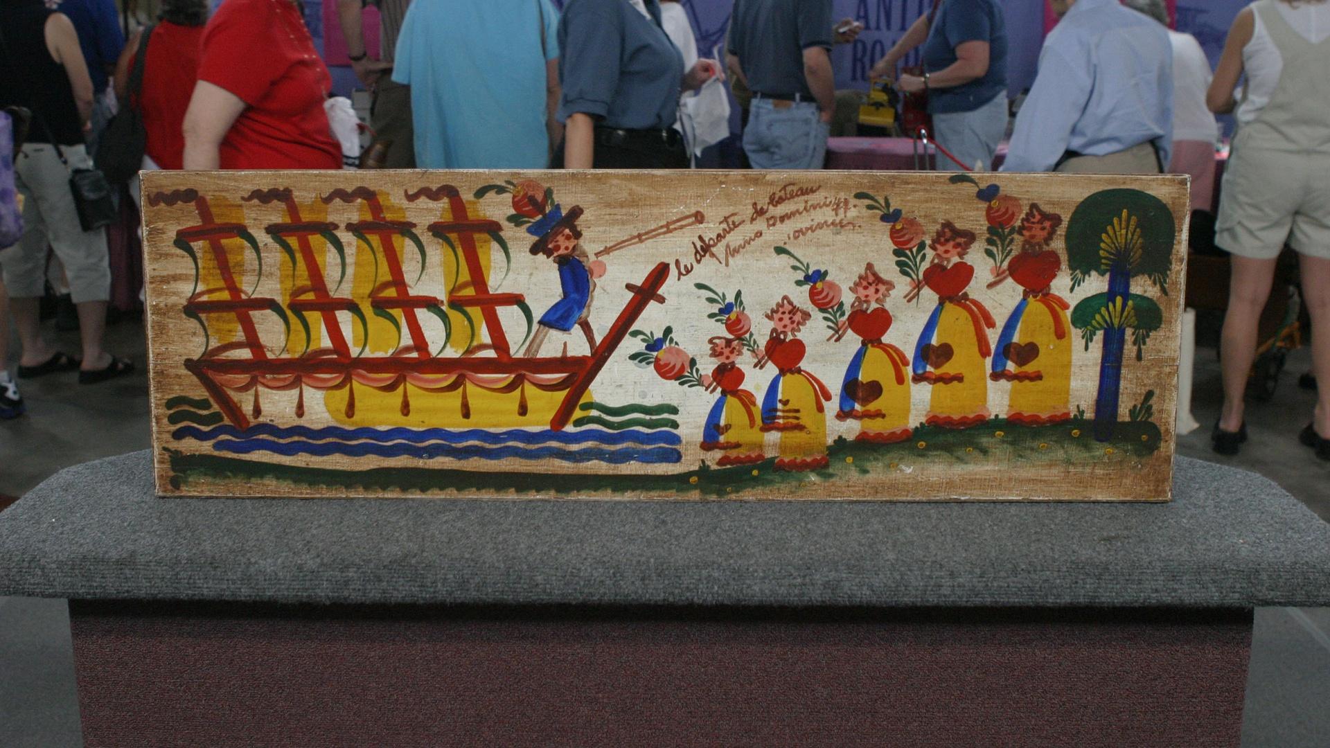 Appraisal: 1944 Peter Hunt Folk Art Bench | Antiques Roadshow ...