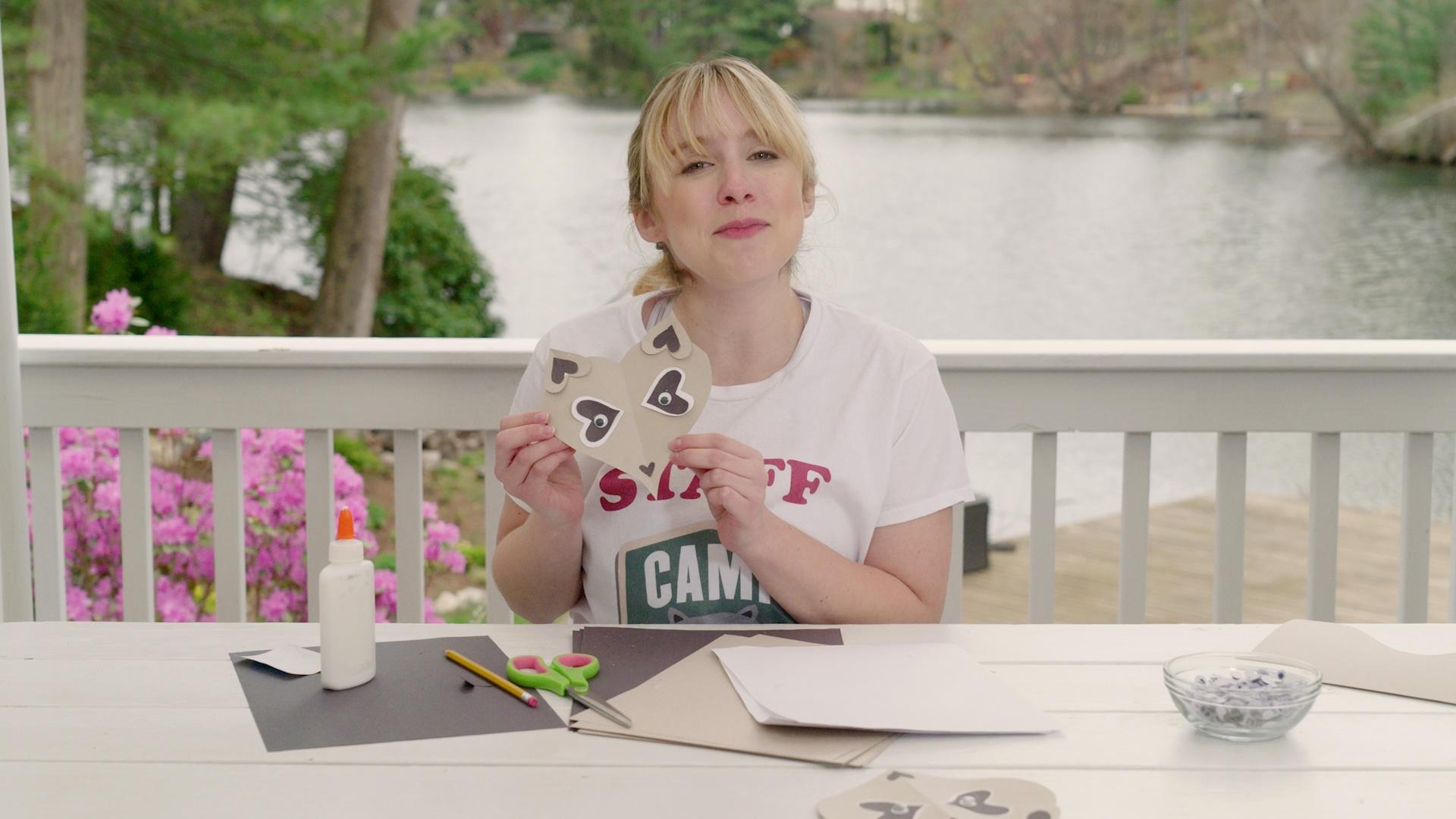 Paper Heart Raccoon Craft | Camp TV | THIRTEEN - New York Public Media