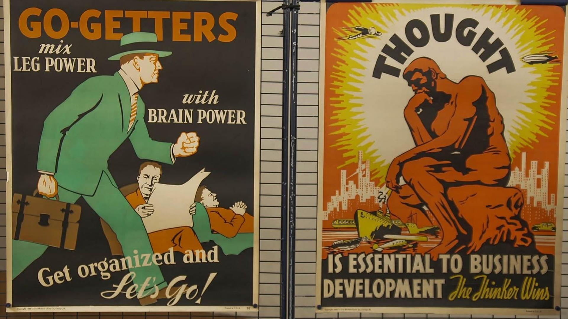 Appraisal: 1935 Sheldon-Claire Co. Work Incentive Posters | Antiques ...