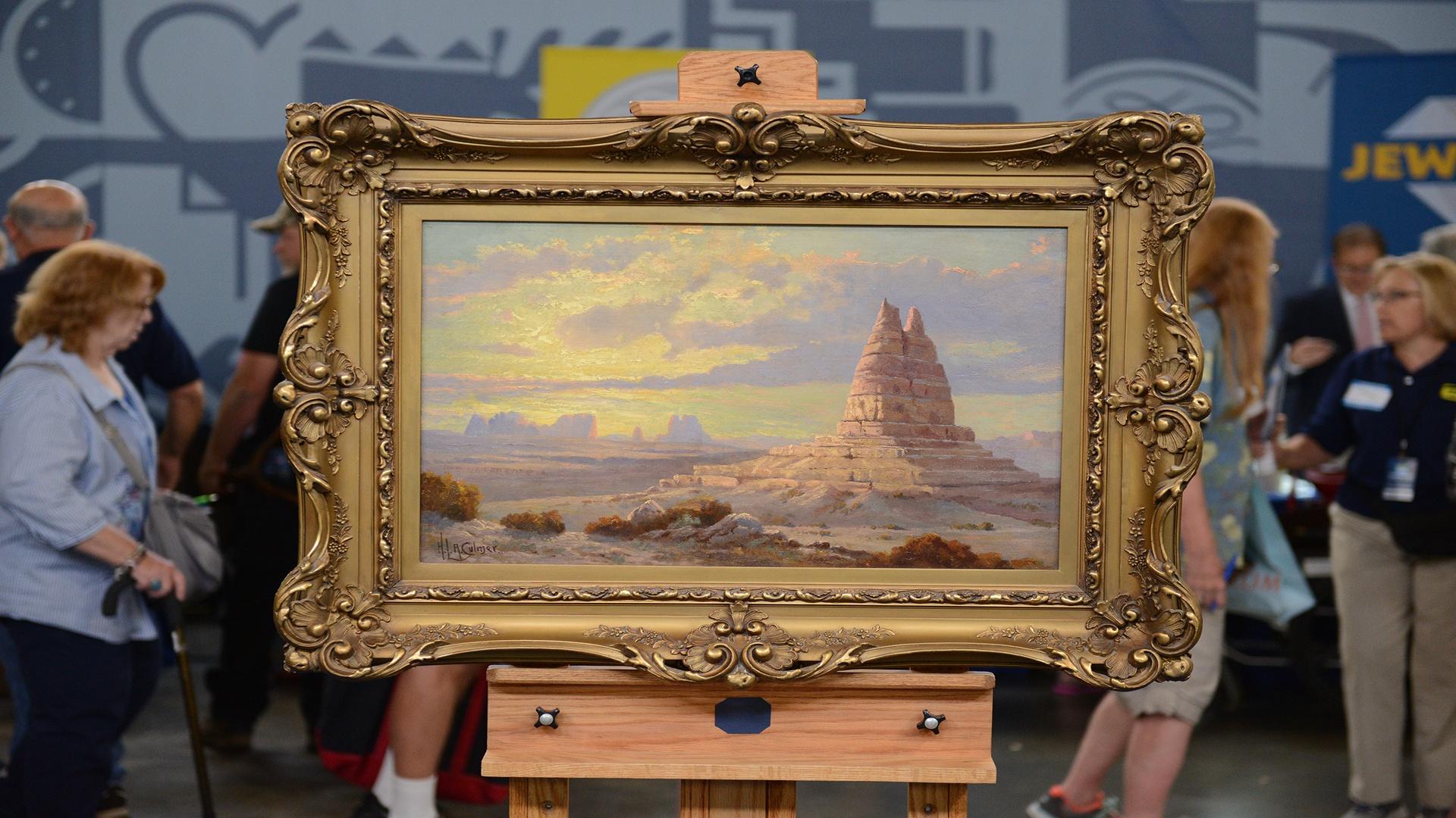 Appraisal: H.L.A. Culmer Monument Valley Oil, ca. 1900 | Antiques ...
