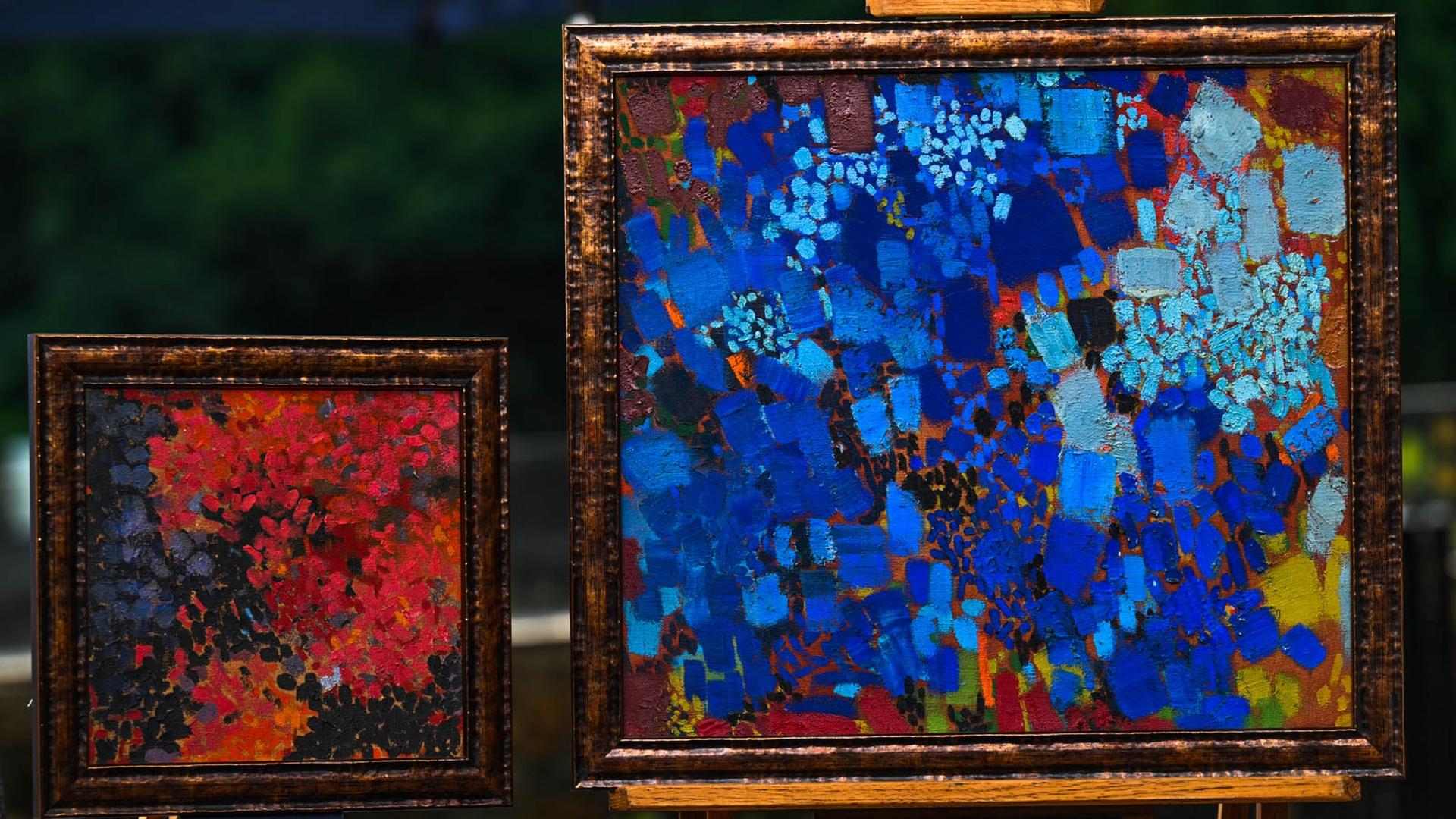 Appraisal: 1959 & 1961 Lynne Drexler Oil Paintings | Antiques Roadshow ...
